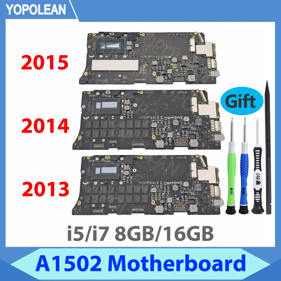 오리지널 A1502 마더보드, 맥북 프로 레티나 13 인치 A1502 로직 보드 Cpu i5 8GB 16GB 820 3476 A ...