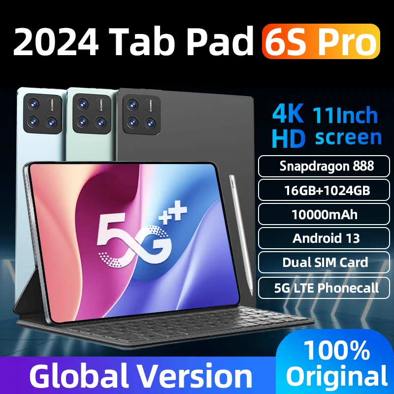 Original-Pad-6S-Pro-Global-Version-HD-4K-Android-13-Snapdragon-888 ...