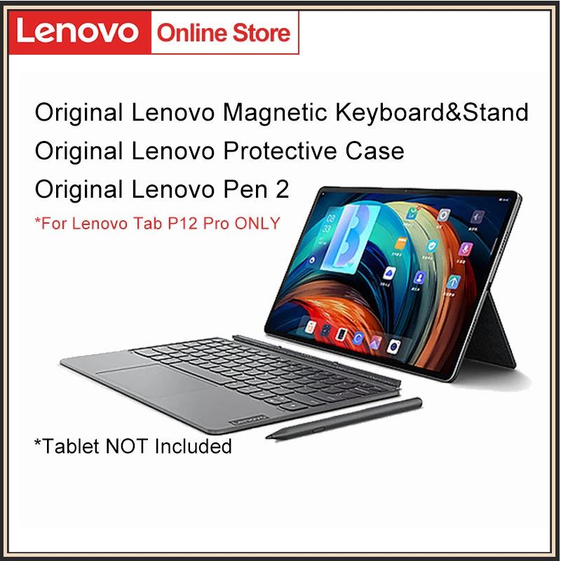 Original Lenovo Tab P12 Pro Magnetic Keyboard Lenovo Protective Case ...