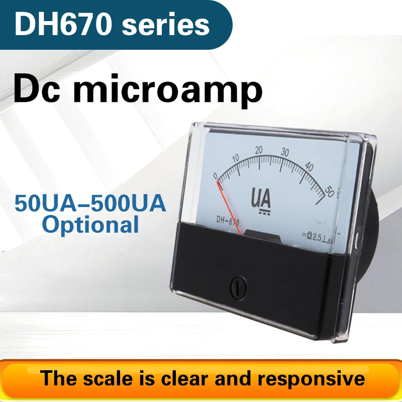 DH-670-DC-uA-Analog-Microammeter-Panel-Ampere-Meter-Current-Meter ...