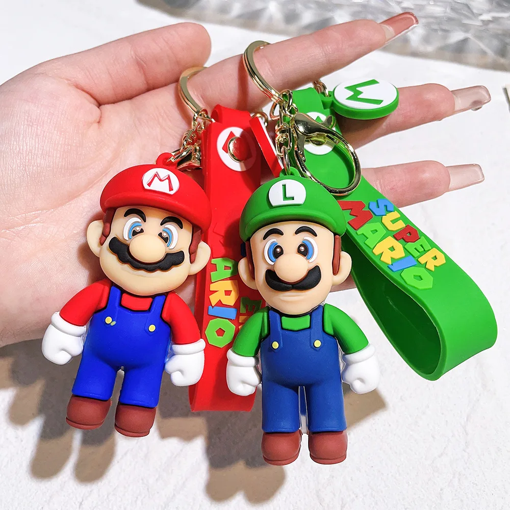 22 Styles Super Mario Keychain Mario Bros Luigi Toad Yoshi Bowser ...