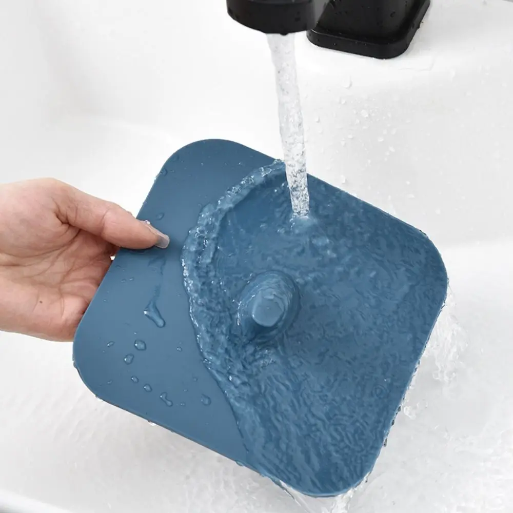 Resilient-Silicone-Floor-Drain-Cover-Soft-Blue-Grey-Sewer-Pipe-Cover ...
