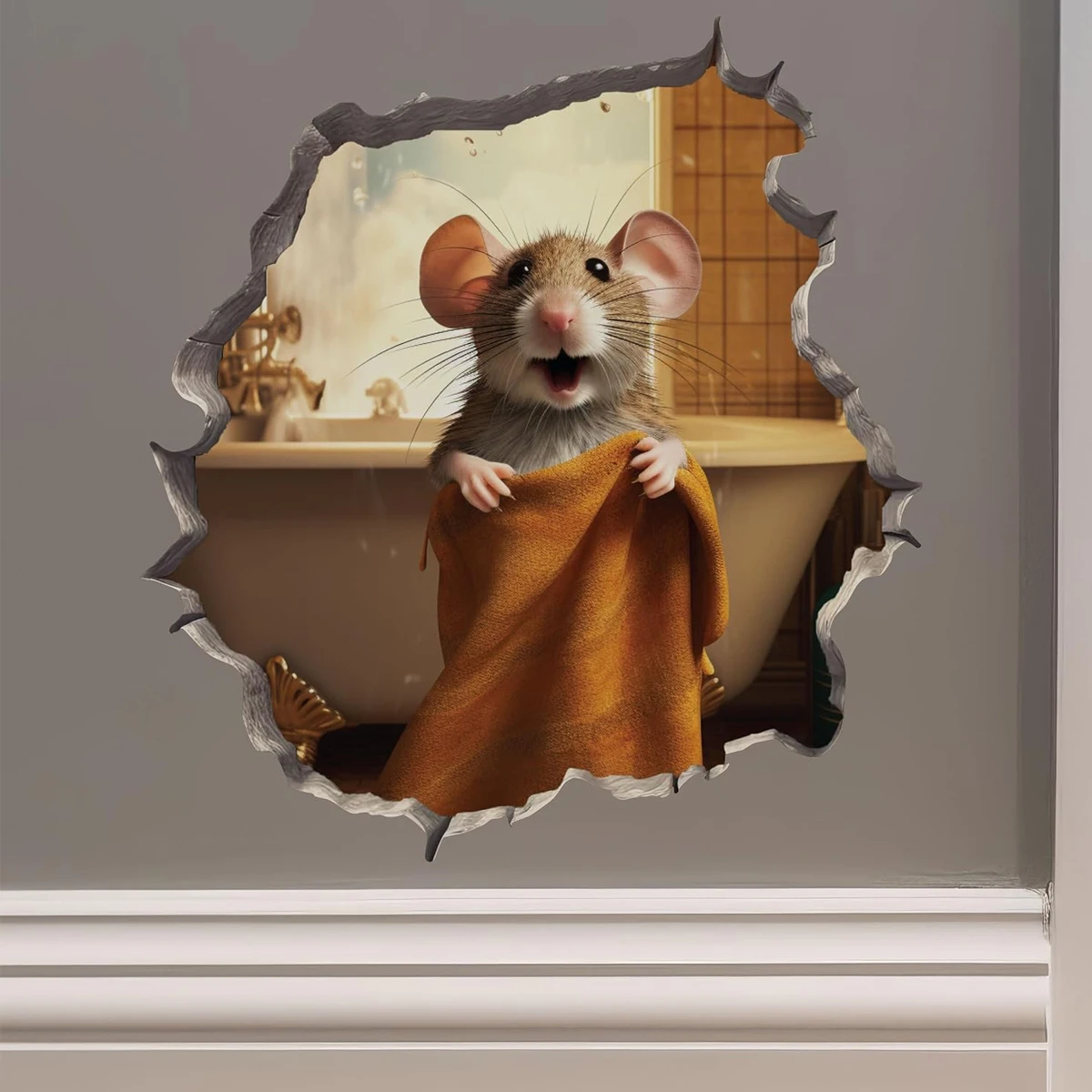 Cartoon-Mouse-Hole-Series-Wall-Sticker-Wall-Corner-Door-Edge-Skirting ...