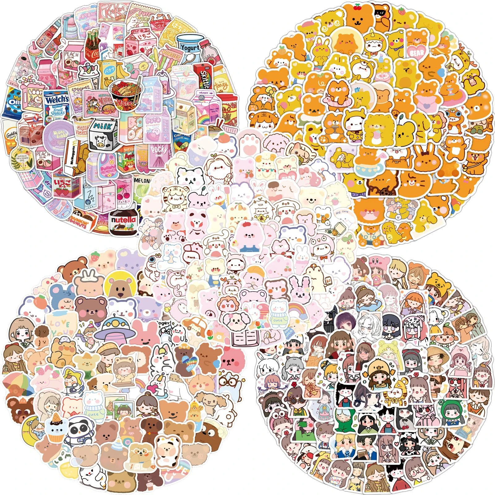 100 tipos de pegatinas de oso coreano kawaii para bebidas, pegatinas ...