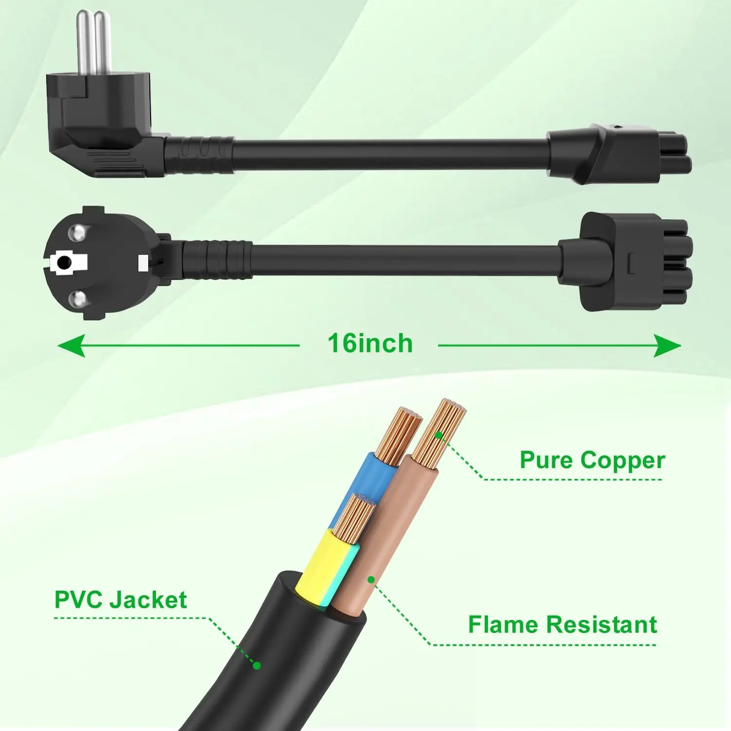16A EU Socket TSL Adapter Trail for Tesla Gen 2 UMC 30 cm Cable Length ...