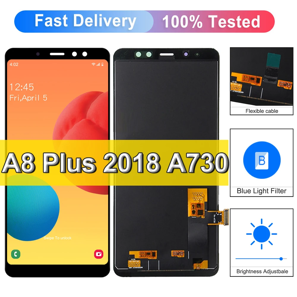 OLED High Quality For Samsung Galaxy A8+ 2018 A8Plus A730 LCD Display ...