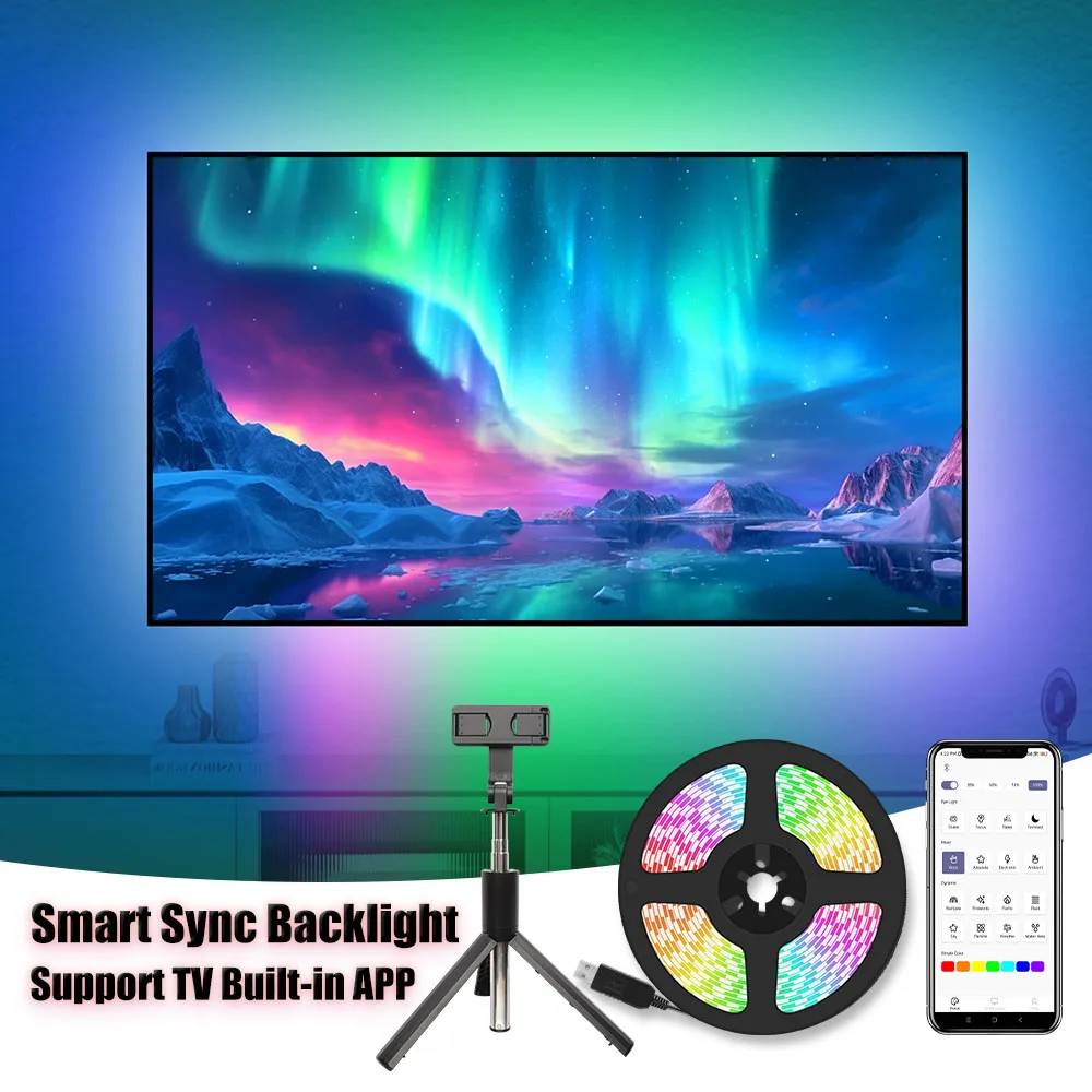 Smart-Ambient-Sync-TV-Backlight-Sync-Screen-Color-Led-Strip-Light-USB ...