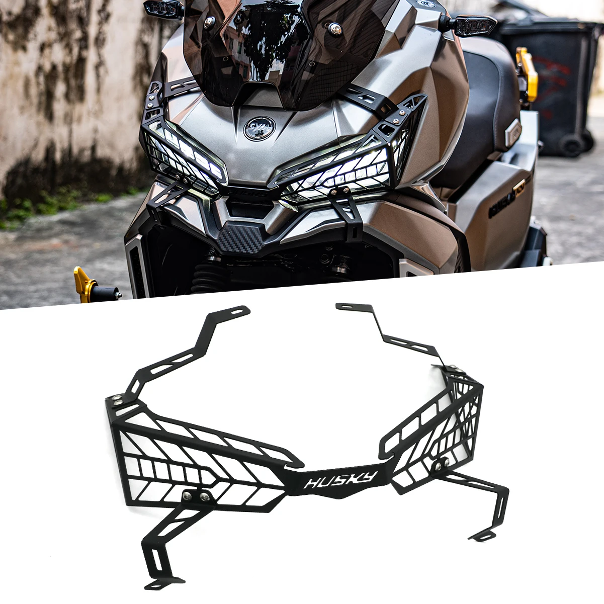 SEMSPEED Husky 150 faro delantero cubierta protectora rejilla cubierta ...