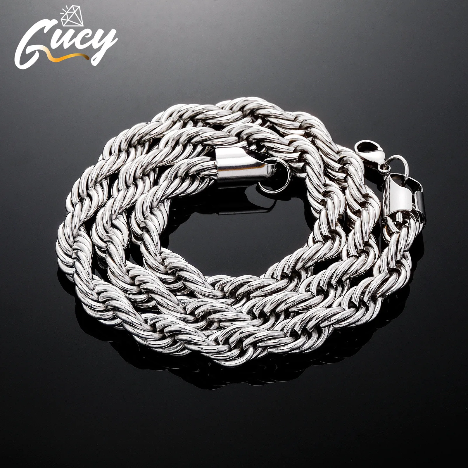 GUCY-collar-de-cadena-de-cuerda-de-10mm-para-hombre-y-mujer-joyer-a-de ...