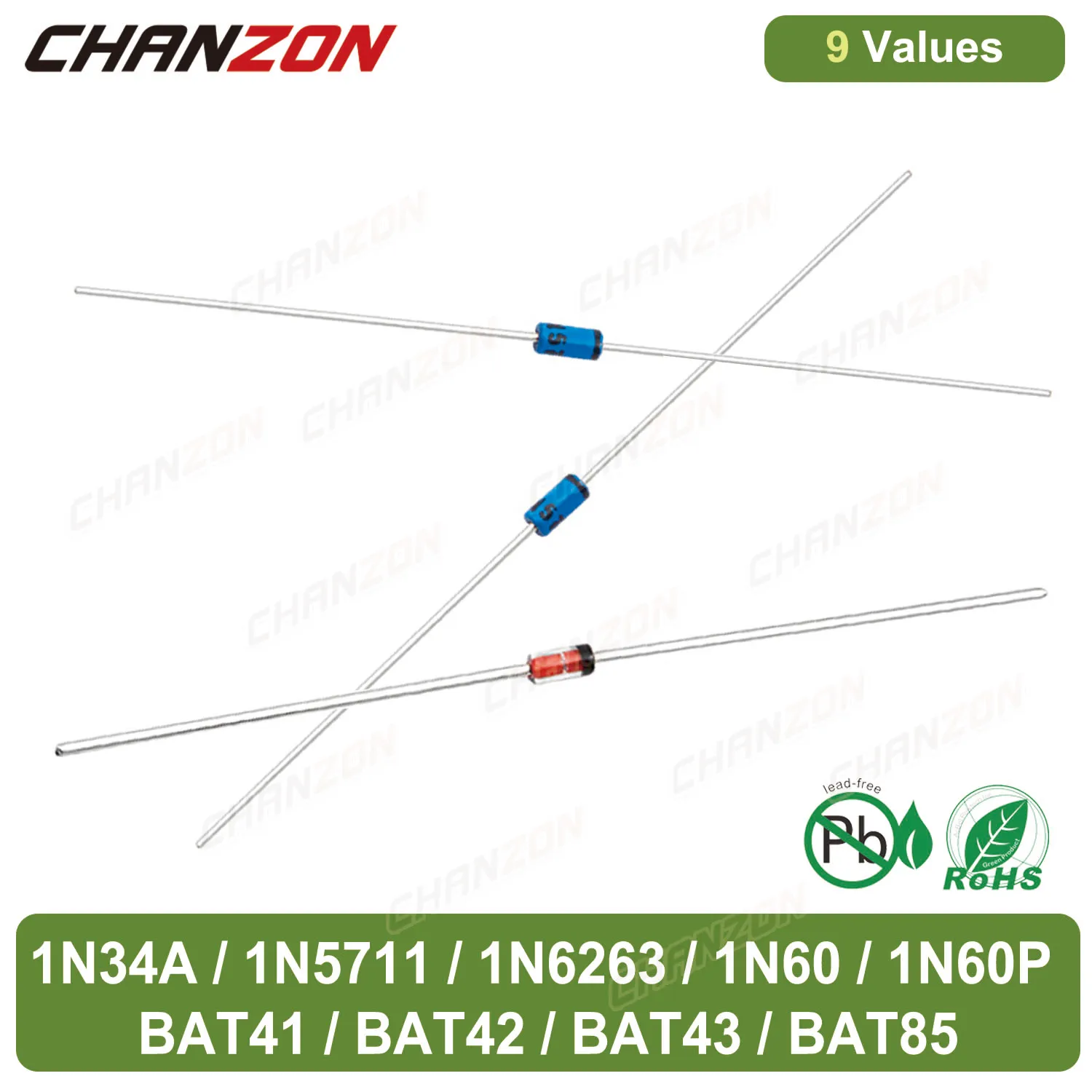1N34A 1N5711 1N6263 1N60 1N60P BAT41 BAT42 BAT43 BAT85 Small Signal Schottky Barrier Switching ...