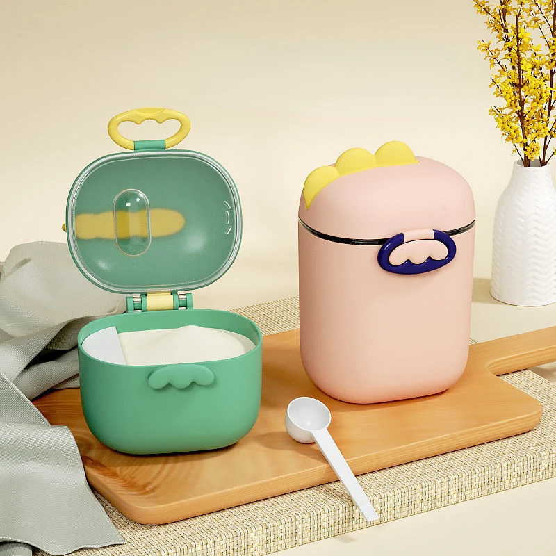 Baby Milk Powder Container Portable Dinosaur Food Storage Box Essential ...