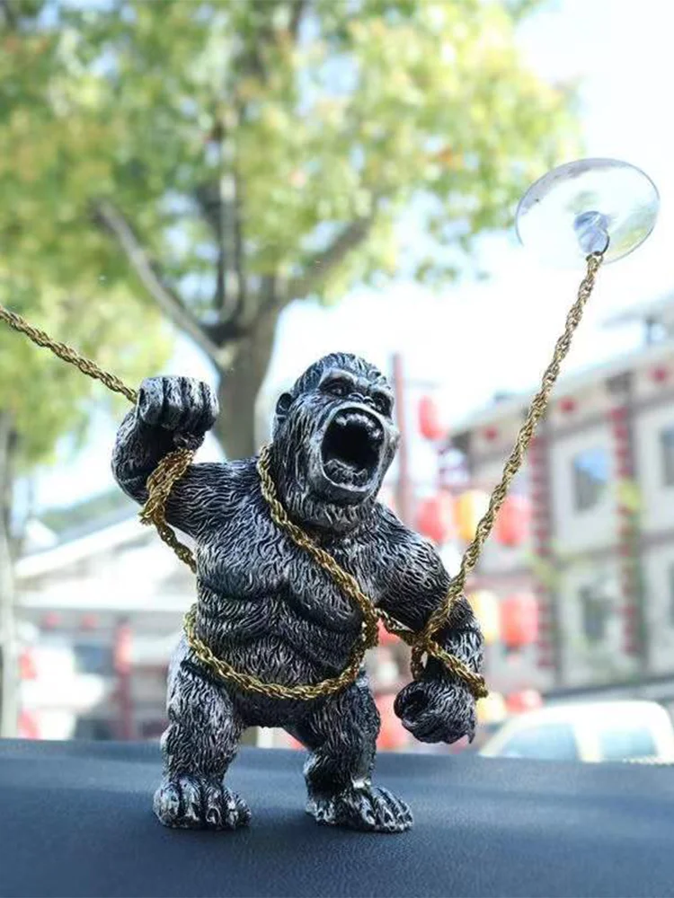 Trapped-gorillas-Car-mounted-ornaments-Car-center-console-accessories ...