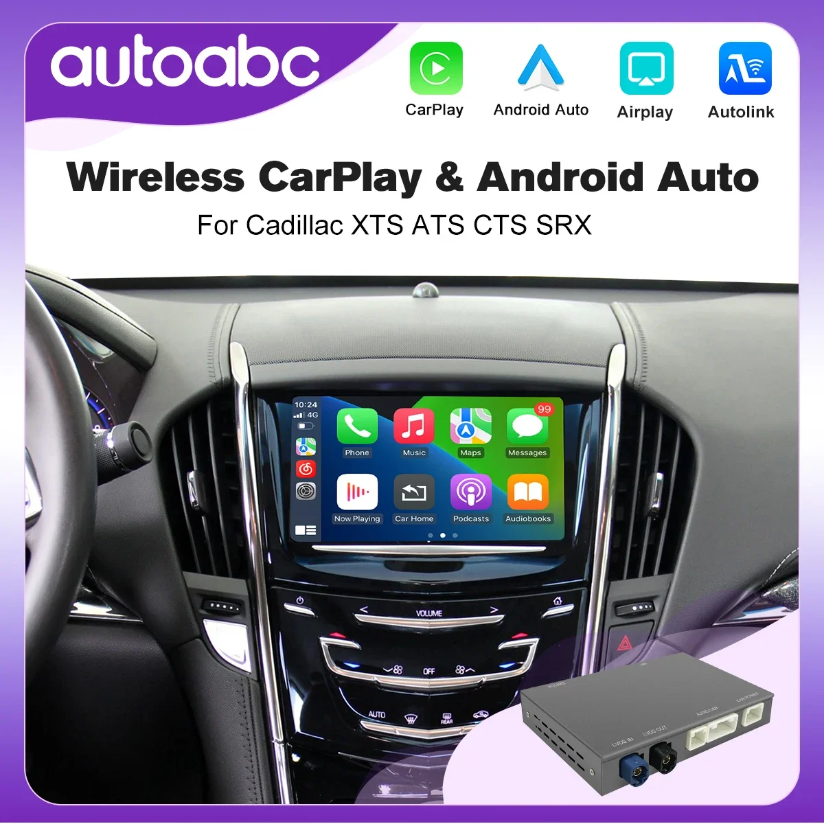 Wireless CarPlay For Cadillac Ats SRX 2 CTS XTS Android Auto Decoder ...