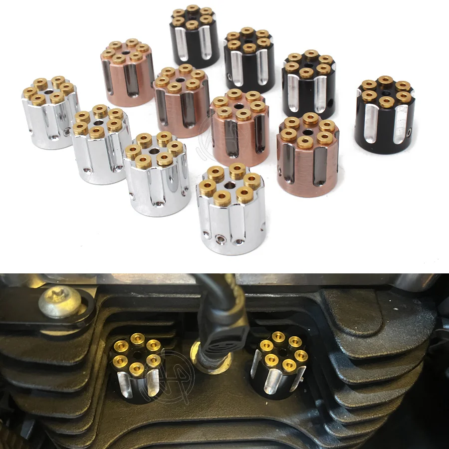 Harley Covers Gold Motor Bolt Head Cover Caps For Harley Softail Dyna ...