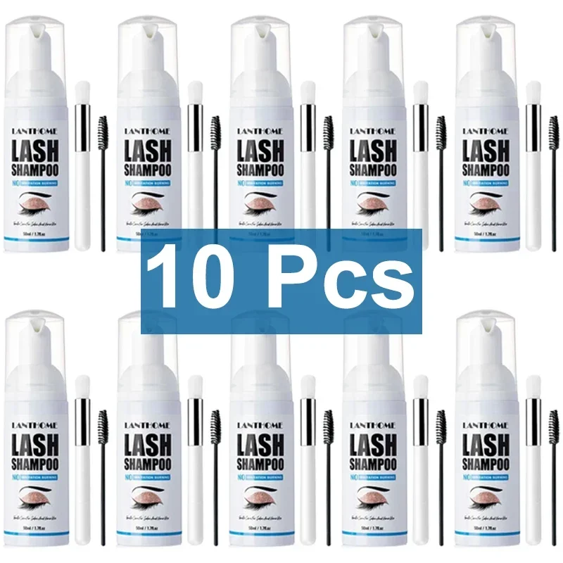 10pcs-Eyelash-Extension-Shampoo-Eyelid-Foaming-Cleanser-Wash-for ...