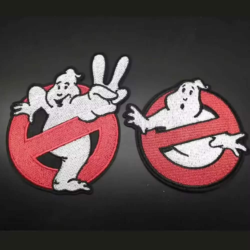 Ghostbuster Cartoon Iron-On Patch | College Style Embroidered Badge for Horror Movie Fans