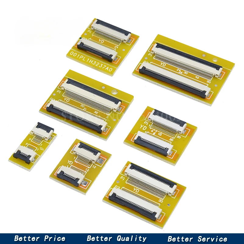 2PCS FPC FFC Flexible Flat Cable Extension Board 4 8 10 14 20 30 40 45 50 54 60PIN AWM 20624 ...