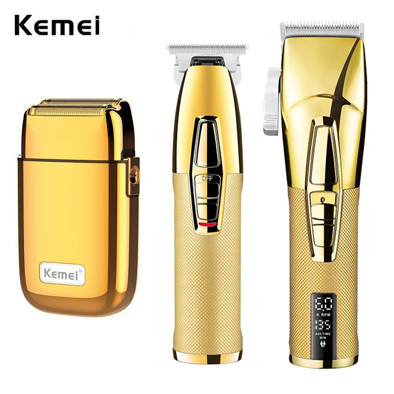 Kemei-Professional-Hair-Clipper-Barber-Haircut-Kit-Combos-0mm-Hair ...