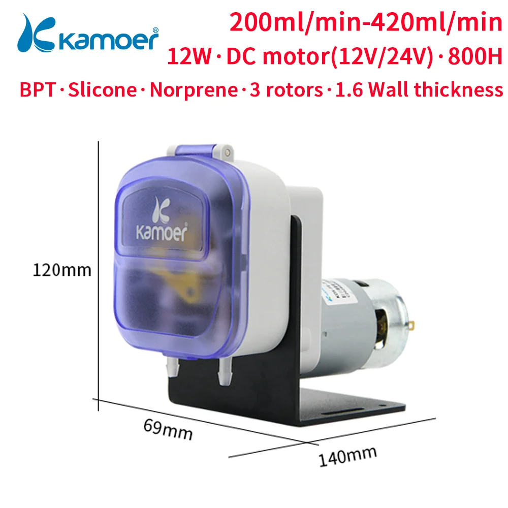kamoer-KDS-DIY-Peristaltic-Pump-12V-24V-DC-Motor-High-Flow-Dosing-Pump ...