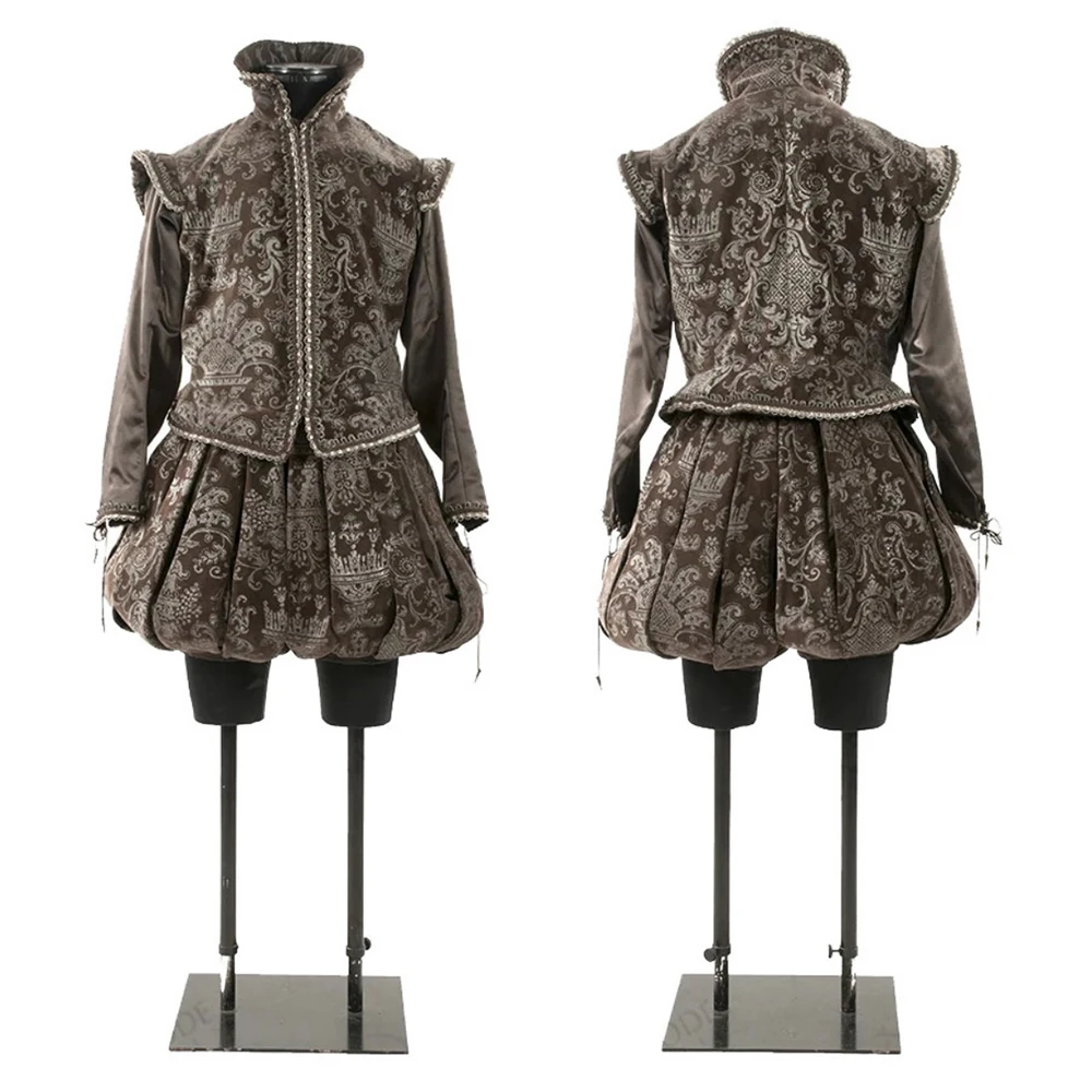 Men's Noble Uniform Tudor Elizabeth King Costume Medieval Renaissance ...