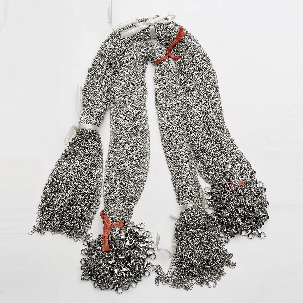 Fermoirs-mousqueton-en-acier-inoxydable-collier-en-forme-de-0-pendentif ...