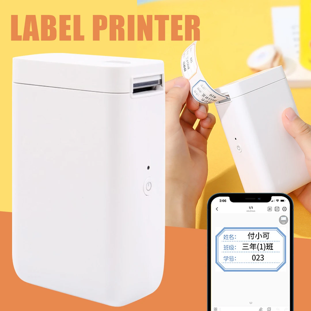 D101 Mini Label Printer Wireless Bluetooth-compatible Thermal Label ...