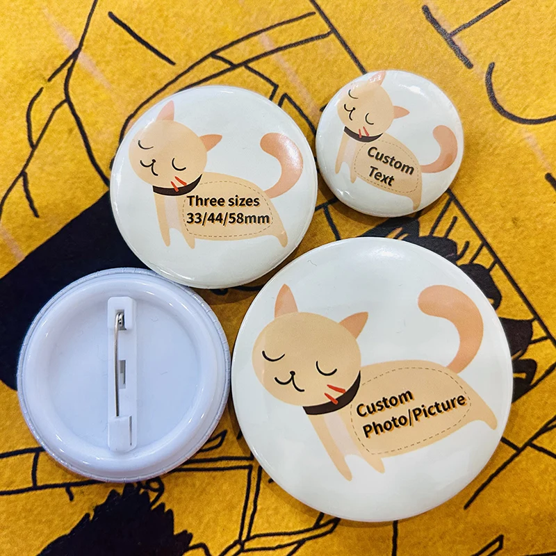 Round-Handmade-Custom-Photo-and-Logo-Design-Badge-DIY-Lovers-Babies ...