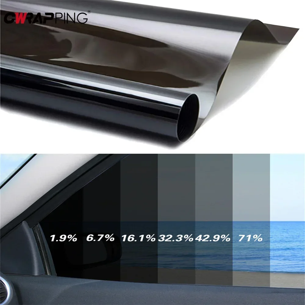 50cmx300cm Black Car Window Tint Film Glass Sticker VLT 1%-50% Sun ...