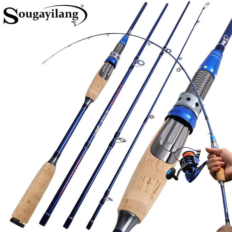 Fishing Rods Casting Travel Rod - 4 Sections Lure Rod 2.1m 2.4m Carbon ...