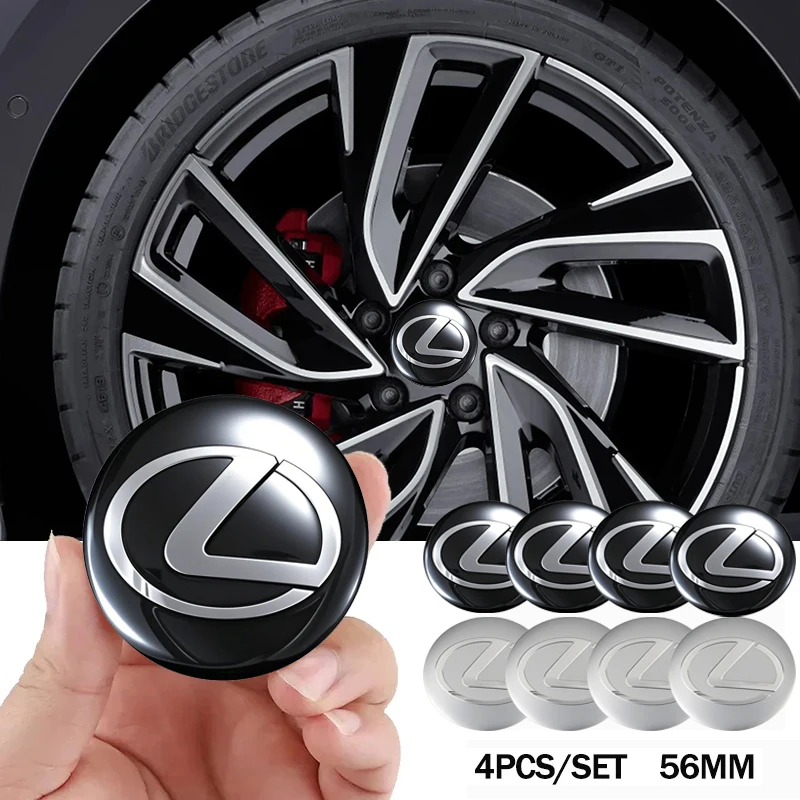 4Pcs 56mm Car Styling Wheel Center Hub Cap Stickers Accessories For ...