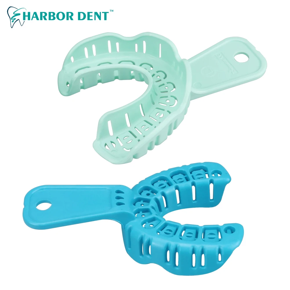 2PC-Dental-Impression-Trays-Teeth-Holder-Plastic-Dentist-Central-Supply ...