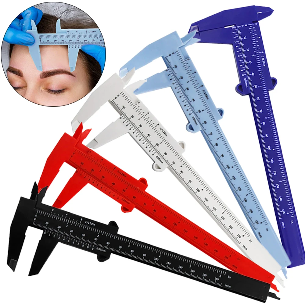 150MM-Plastic-Eyebrow-Measuring-Ruler-Tattoo-Vernier-Caliper-Ruler ...
