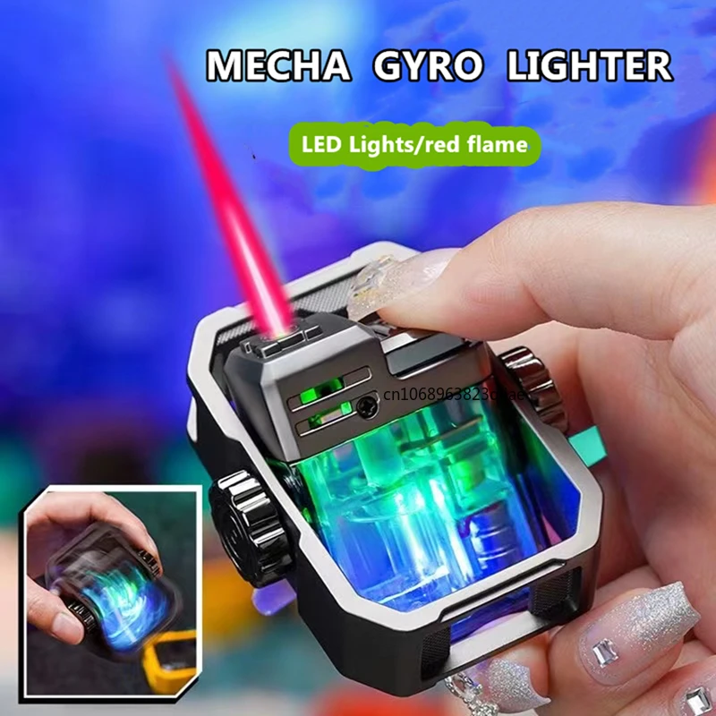 New-Windproof-Butane-Lighter-Metal-Red-Flame-Torch-Lighter-Creative ...