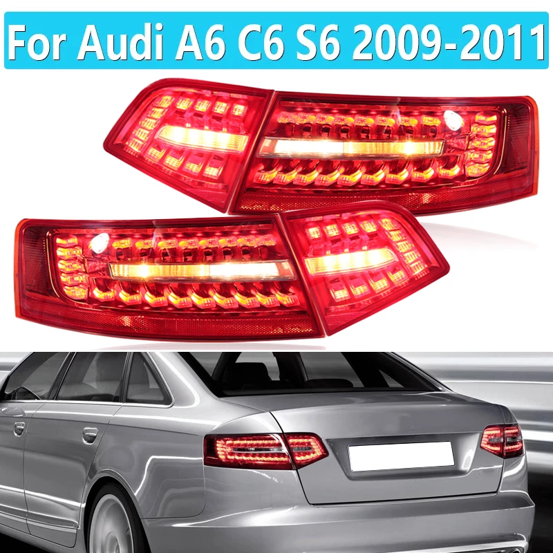 Tail-Lights-For-Audi-A6-C6-S6-Quattro-RS6-Saloon-Sedan-2009-2010-2011 ...