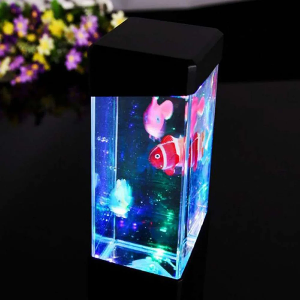 Creative Jellyfish Light LED Aquarium Night Light Colorful LED Fish ...