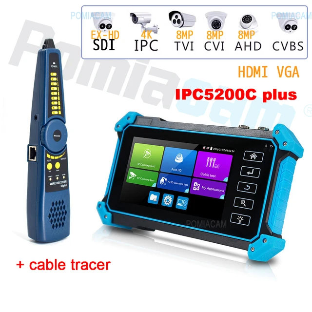 Cctv-Tester-Monitor Ipc Camera Teszter Poe 8Mp Ahd Tvi Cvi Sdi Kábel ...
