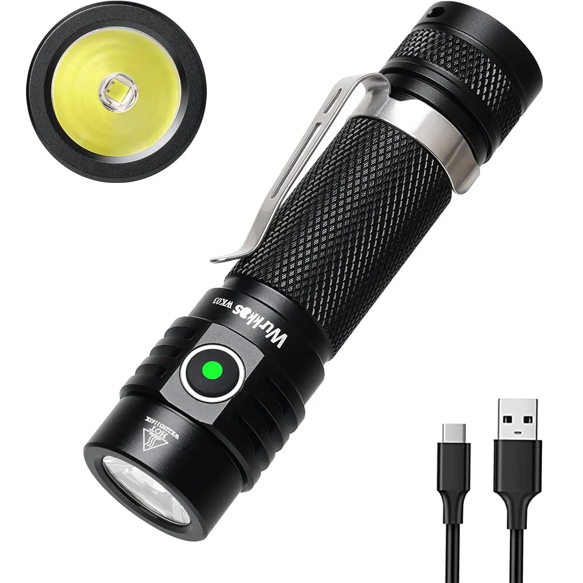 Wurkkos-WK03-1800lm-SST40-USB-C-Rechargeable-18650-EDC-Light-Simple-UI ...