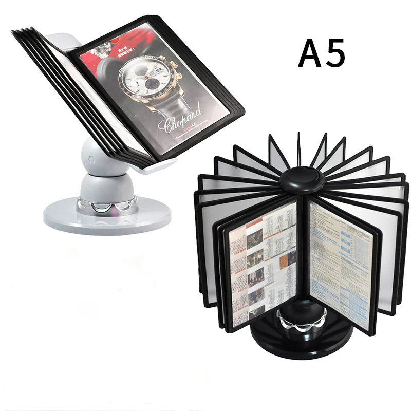 A5-20-Page-40-View-Menu-Display-Rack-360-Rotatable-Signage-Rack-Photo ...