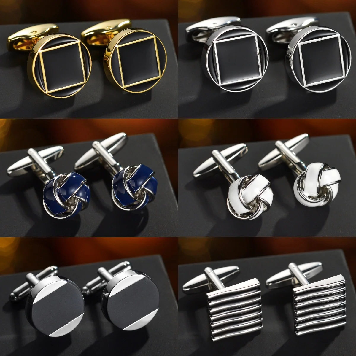 Brand Bussiness Luxury Copper Round Cufflinks For Mens Office Wedding ...