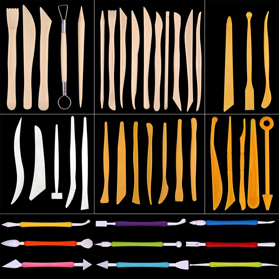 ABS-Pottery-Tool-Set-Clay-Tool-Multi-functional-Polymer-Clay-Carving ...