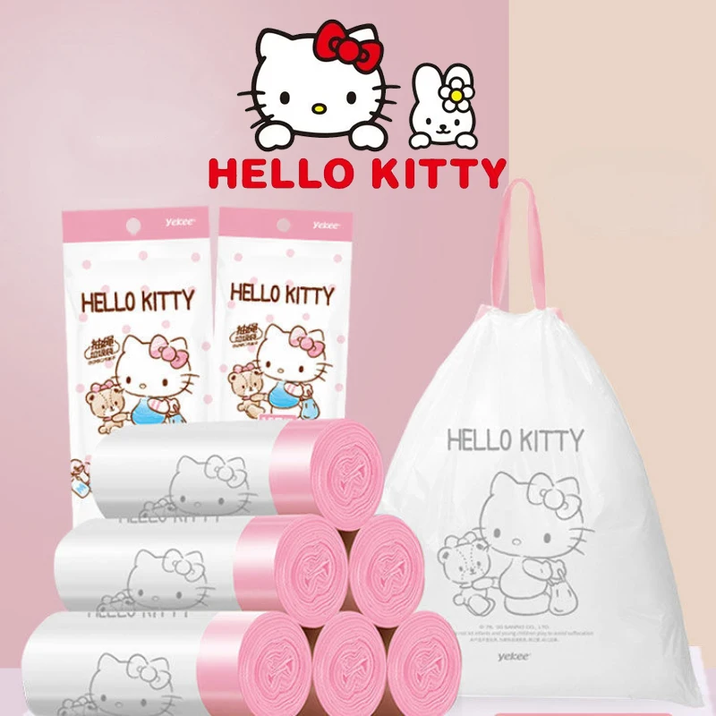Hello Kitty Home Trash Bag Plastic Bag Home Garbage Bag Reusable Cute ...