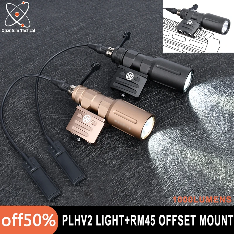 Tactical-Metal-PLHv2-18350-Flashlight-RM45-OffSet-Mount-for-Airsoft ...