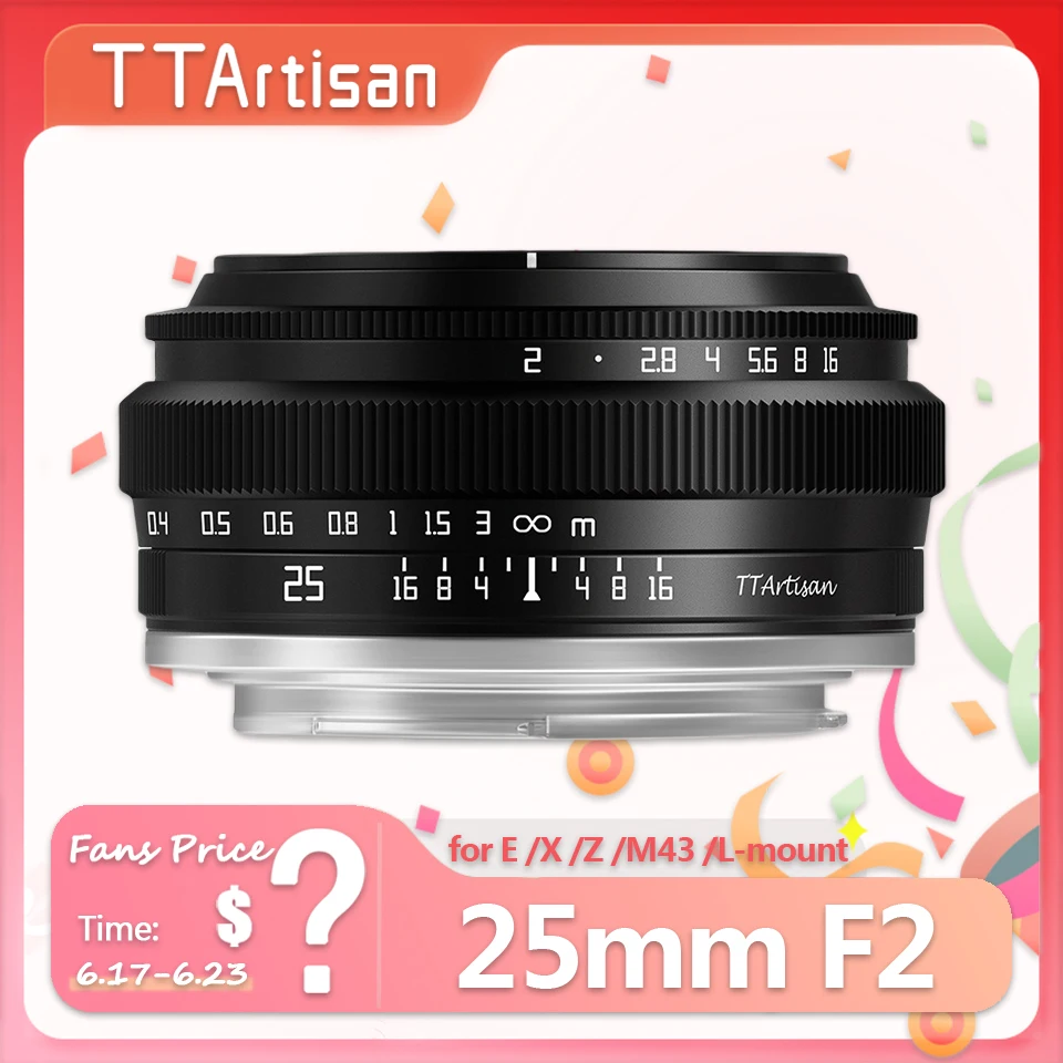 TTArtisan-APS-C-25mm-F2-Large-Aperture-Camera-Lens-for-Studio-Portrait ...