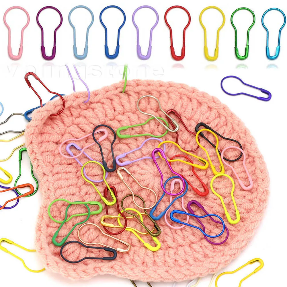 100PCS-Metal-Pins-Crochet-Accessories-Gourd-Safety-Pin-Locking-Knitting ...