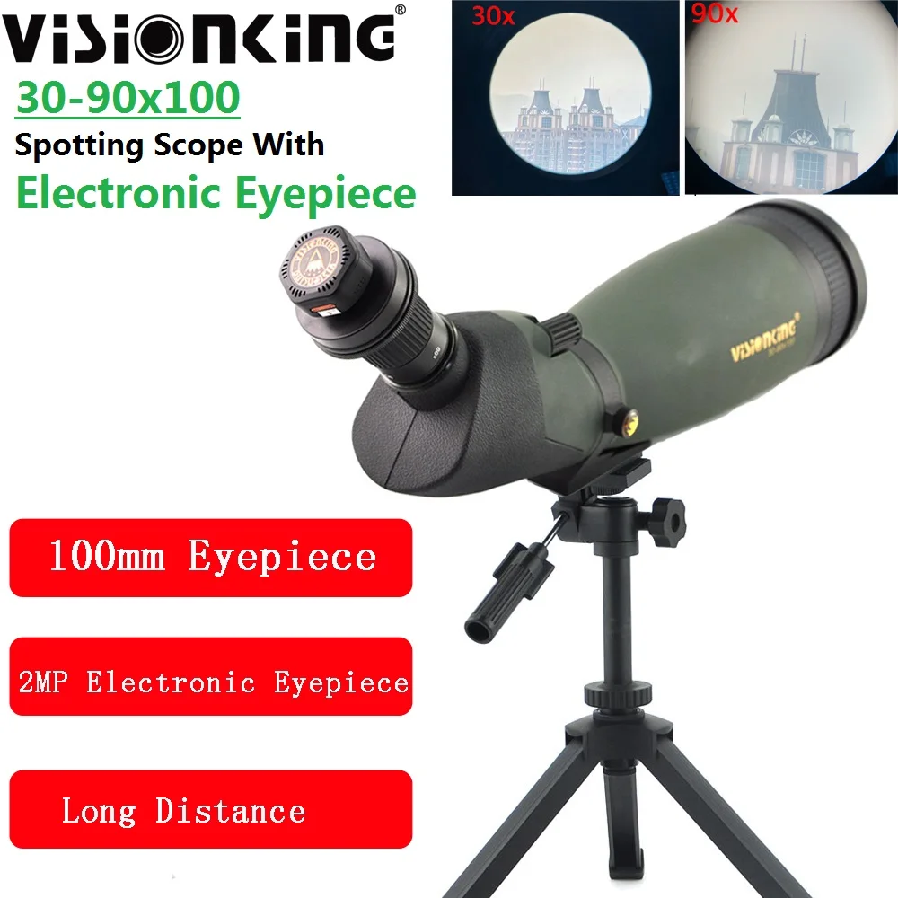 Visionking 30 90x100 Waterproof Spotting Scope With Electronic Eyepiece ...