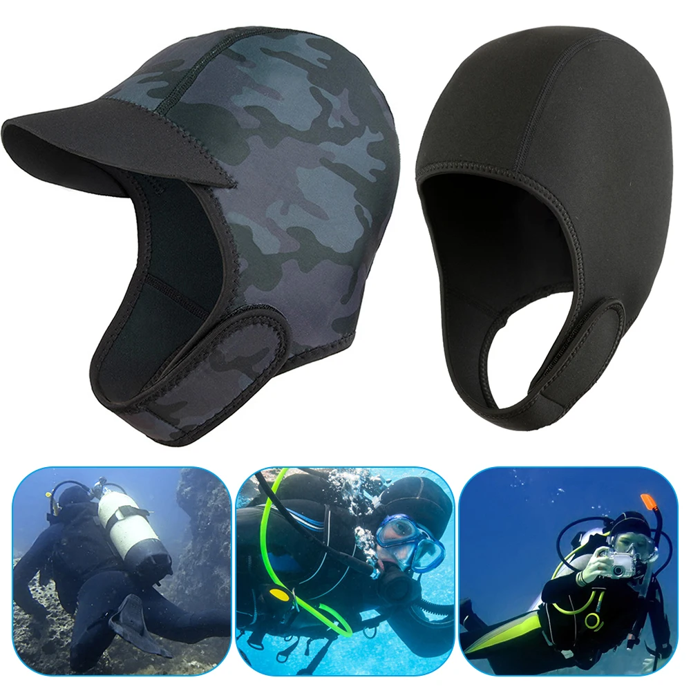 2MM-Swimming-Diving-Hood-Caps-Professional-Scuba-Snorkeling-Water ...