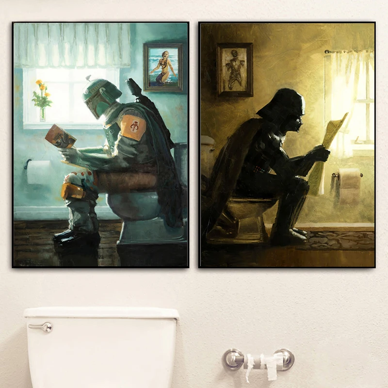 Darth-Vader-Star-Wars-Bathroom-Art-Prints-Watercolor-Boba-Fett-Poster ...