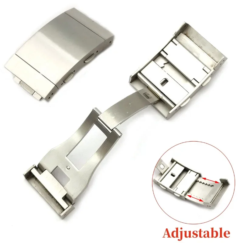 Luxury-316L-Solid-Stainless-Steel-Adjustable-Watch-Clasp-Buckle-for ...