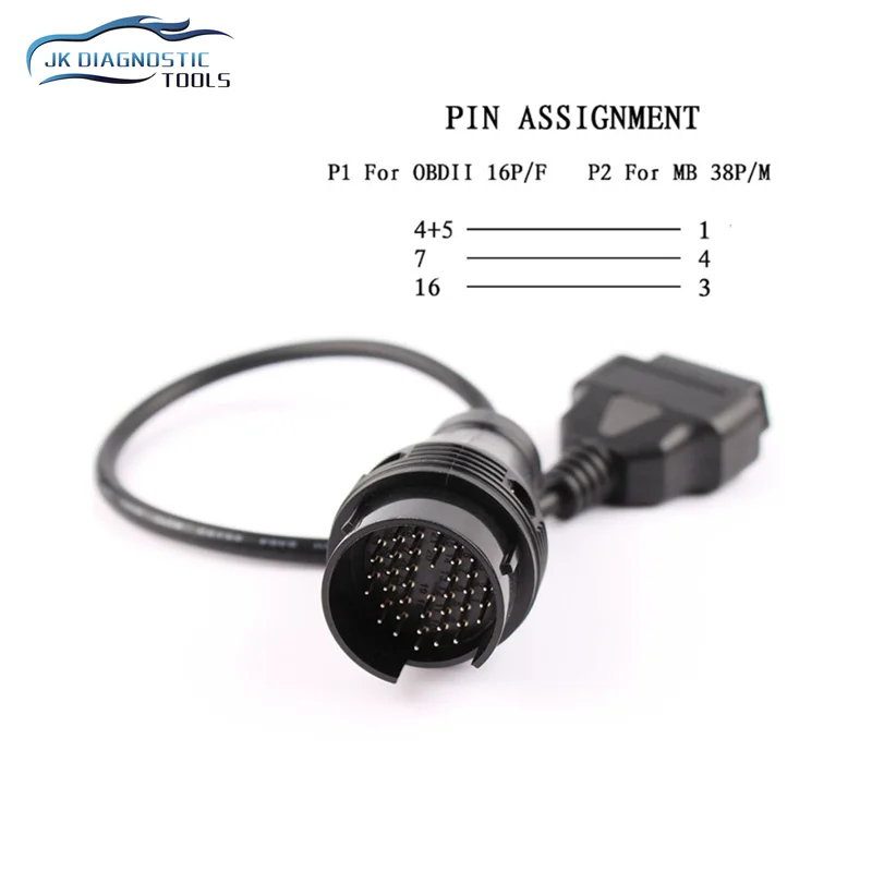 For-Benz-38-Pin-To-16-Pin-OBD-2-Adapter-Cable-For-Mercedes-38Pin-OBD ...