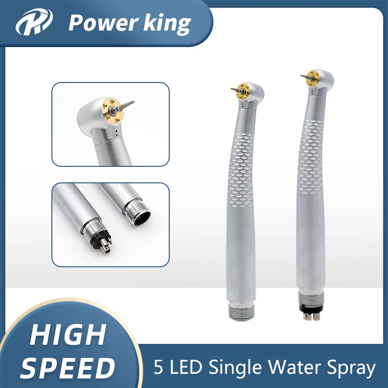 Dental Handpiece 5 Led Lights High Speed Rotation Water Spray Push ...